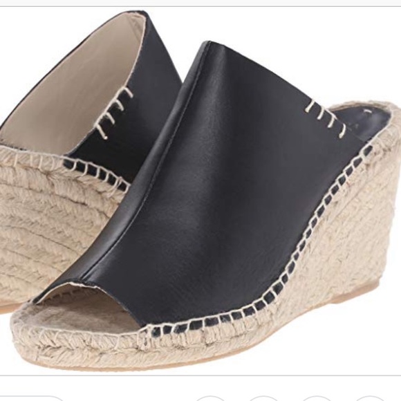 Soludos | Shoes | Soludos Black Mule Wedges | Poshmark